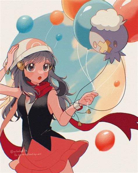 Dawn And Drifloon Pokemon And More Drawn By Mikakami E Danbooru