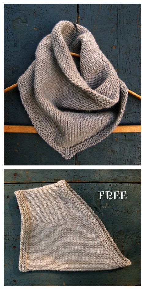 Quick Knit Bandana Triangle Cowl Free Knitting Patterns Knitting Pattern Knitting