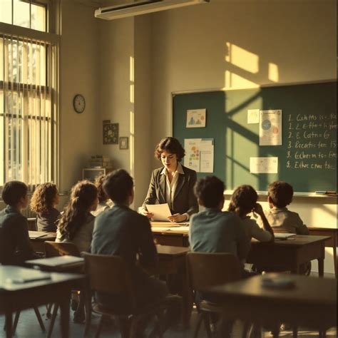 Free Nostalgic Education Moment Image Vintage Classroom Teacher