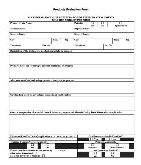 Free 8 Sample Product Evaluations In Pdf