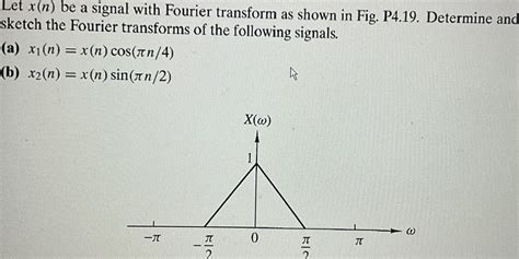 Solved Let Xn Be A Signal With Fourier Transform