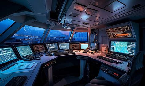 Premium Photo Hightech Command Center