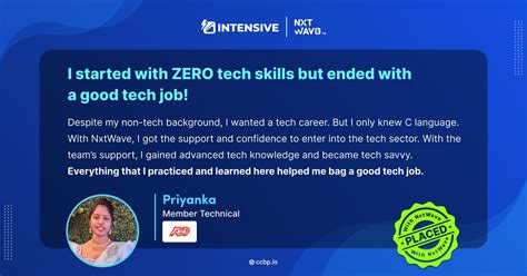 Nxtwave On Twitter Priyanka Built Industry Ready Skills With Nxtwave And Got A Tech Job That