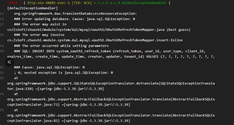 插入的时候报错 Occurred While Setting Parameters Oceanbase 技术问题 社区问答 Oceanbase社区 分布式数据库