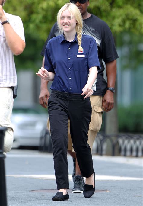 Dakota Fanning Arrives On The Set Of Very Good Girls In New York