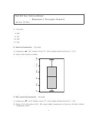 HW2 Sol Pdf ISyE 3030 Basic Statistical Methods Homework 2 Descriptive Statistics Instructor