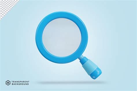 Premium Psd Magnifying Glass Discovery Research Search Analysis Concept 3d Vector Icon