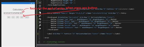 C Xamarin Forms How I Can Focus On The End Of Entry When I Press The Button Stack Overflow