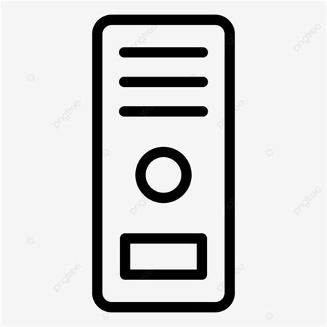 Computer Case Vector Icon Design Illustration Computer Case Computer