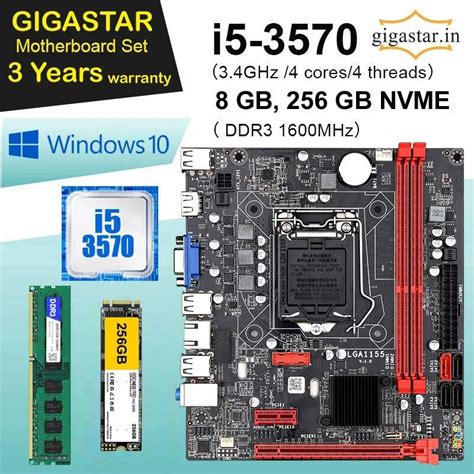 Combo Motherboard Kit With Processor I5 3570 8 Gb Ramnvme 256gb