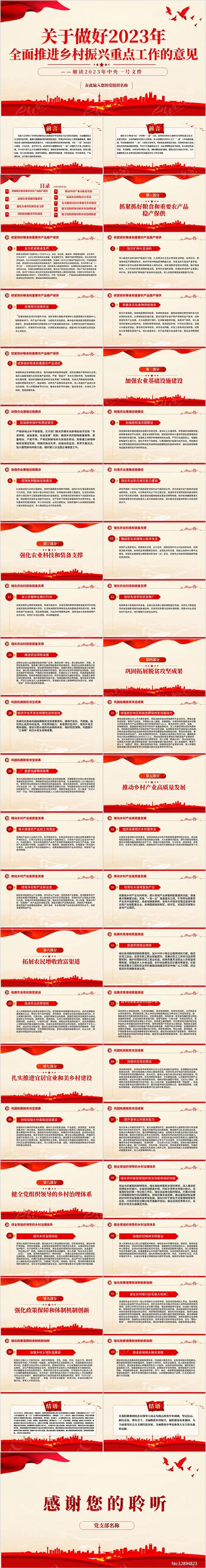 全文解读2023年中央一号文件ppt下载红动中国