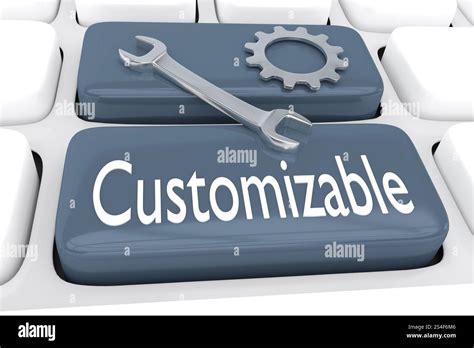 3d Illustration Of Computer Keyboard With The Script Customizable On A