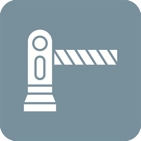 Auto Barrier Glyph Round Corner Background Icon 15980430 Vector Art At