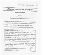 AP CSP Exam Type Questions Practice Exam With Answers Course Hero