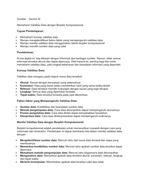 Memahami Validitas Data Pdf