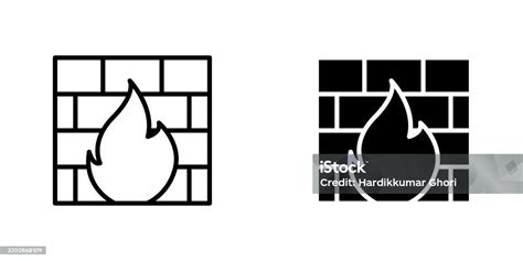 Firewall Vector Icon Pack For Ui Design Stock Illustration Download Image Now Arrow Symbol