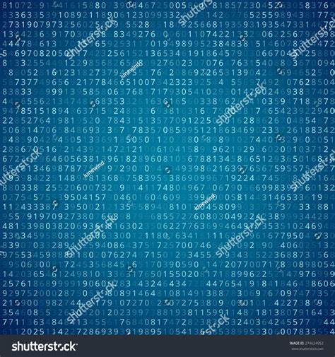 Random Numbers Code Screen Listing Table Stock Vector Royalty Free