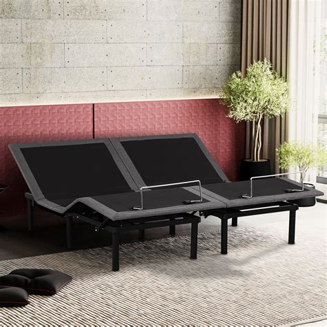 Traditional Split Adjustable Bed Base With Wired Remote King Size Bed