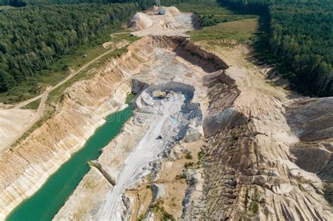 Extraction Of Minerals By The Open Method Mining Extraction Of Rocks By An Excavator Stock