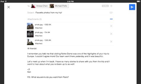 New Gmail Interface For IPad
