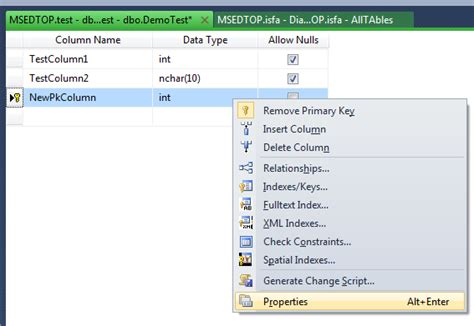 Database Cannot Add New Column To Sql Server Table In Management