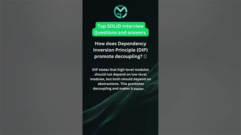 decoupling with dependency inversion principle dip top interview