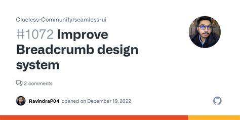 Improve Breadcrumb Design System · Issue 1072 · Clueless Communityseamless Ui · Github