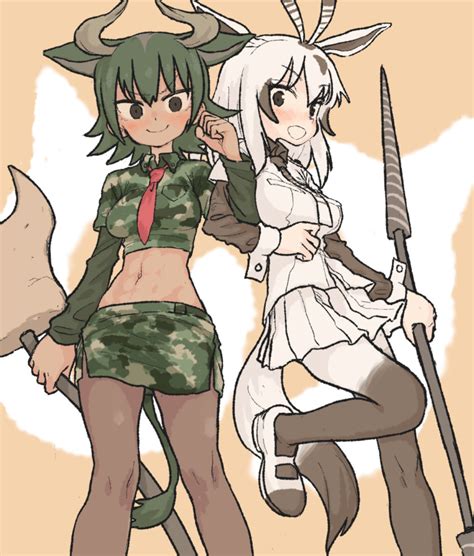 Aurochs And Arabian Oryx Kemono Friends Drawn By Nagayamazappazappa