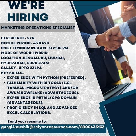 Ramya Dhandapani On Linkedin We Are Hiring For Marketing Operations