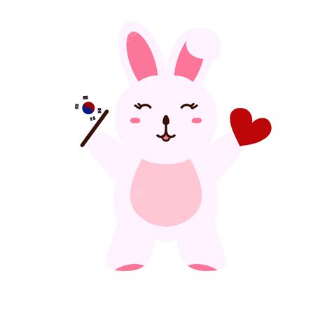 귀여운 토끼 일러스트 스티커 만화 토끼 스티커 한국어 귀엽다 PNG 일러스트 및 PSD 이미지 무료 다운로드 Pngtree