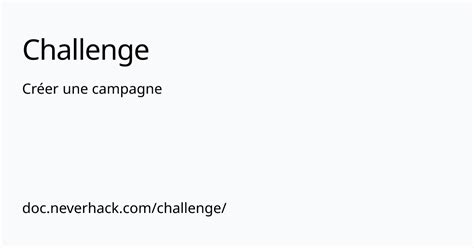 Create A Campaign Challenge