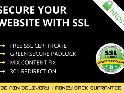 An SSL Certificate And Fix The HTTPS Problem On Your Website Application Upwork