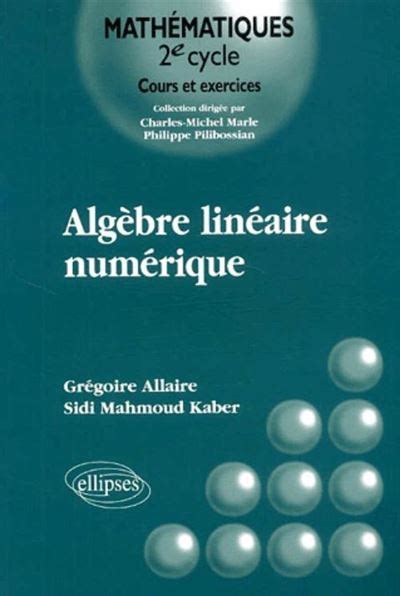 Algèbre Linéaire Numérique Cours Et Exercices Cours Et Exercices