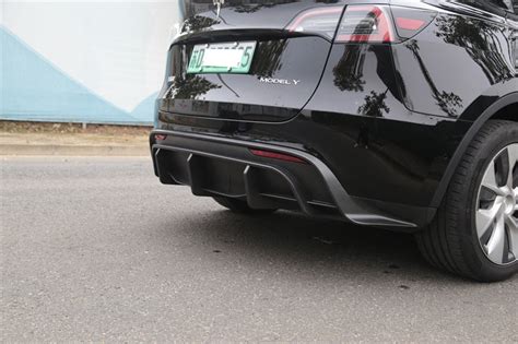 Rear Diffuser For Tesla Model Y Compatible With 2021 2023 Glossy Carbo