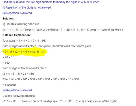 Find The Sum Of All The Five Digit Numbers Formed By The Digits 2 4 AskIITians