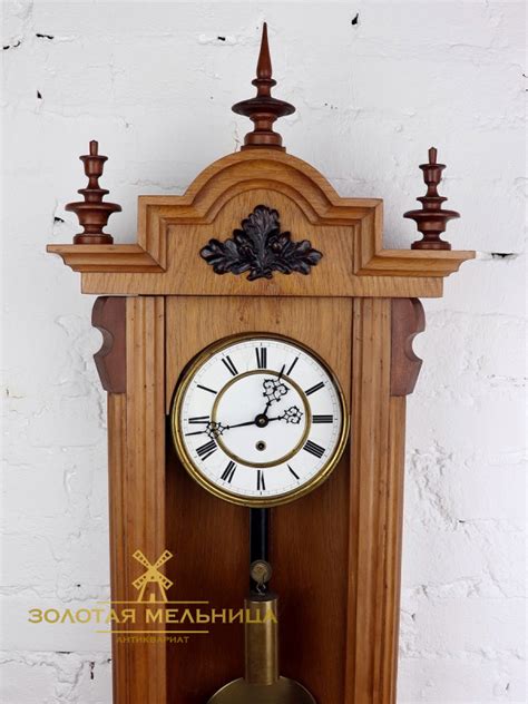 Старинные настенные механические жильные часы без боя Классический стиль Густав Беккер в