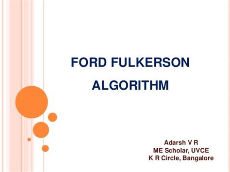 Ford Fulkerson Algorithm