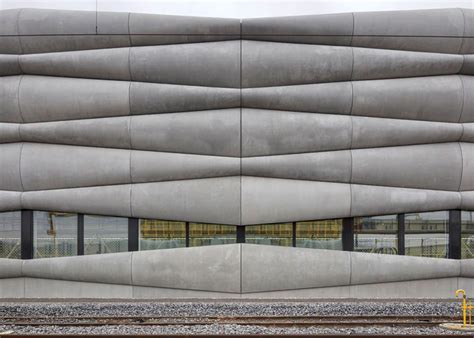 Bulging Cement Panels Clad Zurich Railway Service Facility By Em2n