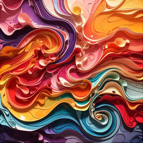 Colorful Wave Design Background Illustration Background Beautiful