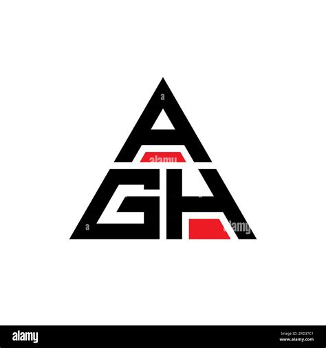 Agh Triangle Letter Logo Design With Triangle Shape Agh Triangle Logo