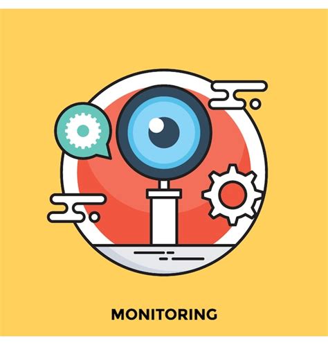 Premium Vector Monitoring Flat Vector Icon