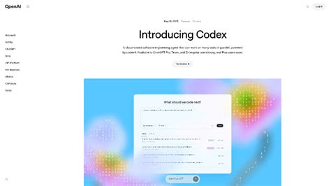 chatgpt codex 介绍用于ai编程和代码生成的openai codex artiverse app
