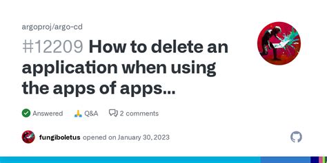 How To Delete An Application When Using The Apps Of Apps Pattern