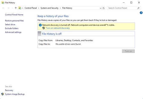 Small Text Bug In File History Rwindows10