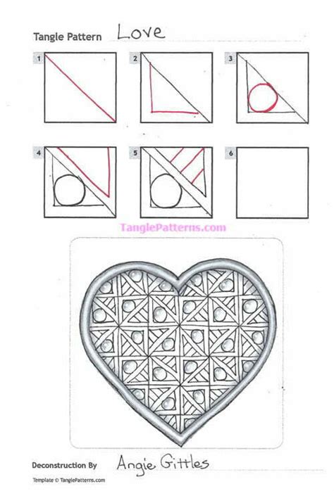 How To Draw LOVE TanglePatterns Com