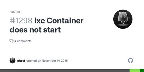Lxc Container Does Not Start · Issue 1298 · Lxclxc · Github