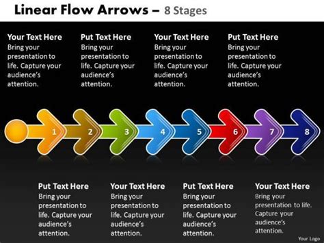 Consulting Diagram Linear Flow Arrow 8 Stages Marketing Diagram