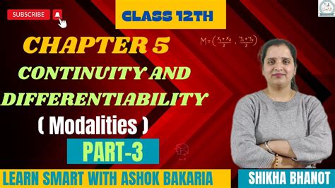 Part 3 Class 12 Math Chapter 5 Continuity And Differentiability