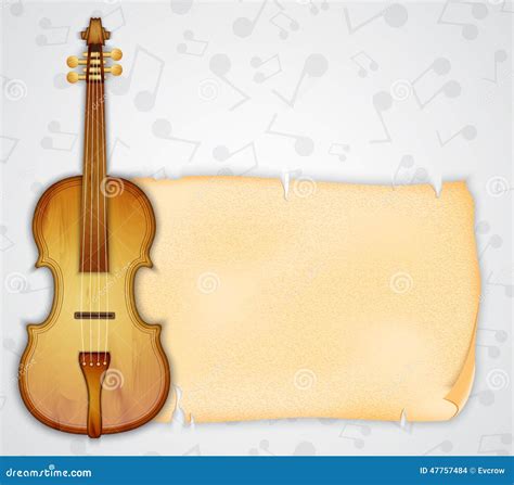 Background With Violin Stock Vector Illustration Of Classical 47757484