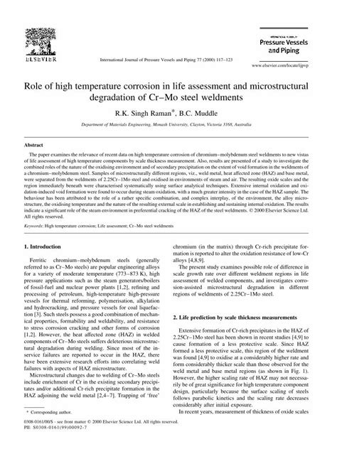 Pdf Role Of High Temperature Corrosion In Life Assessment And Microstructural Degradation Of